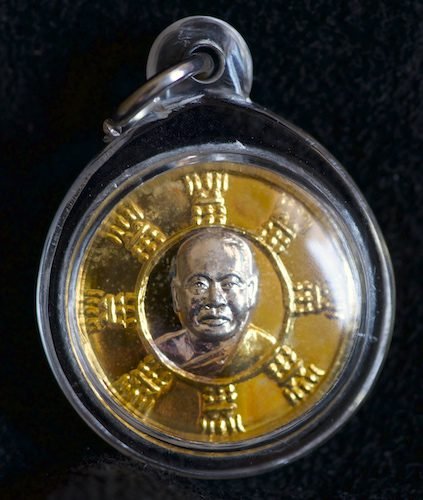 Ajahn Jamnian Gold-Silver Good Luck Thai Waterproof Amulet