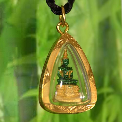 Gold Emerald Buddha Pendant - Thai Amulet Store - Buddha Jewelry ...