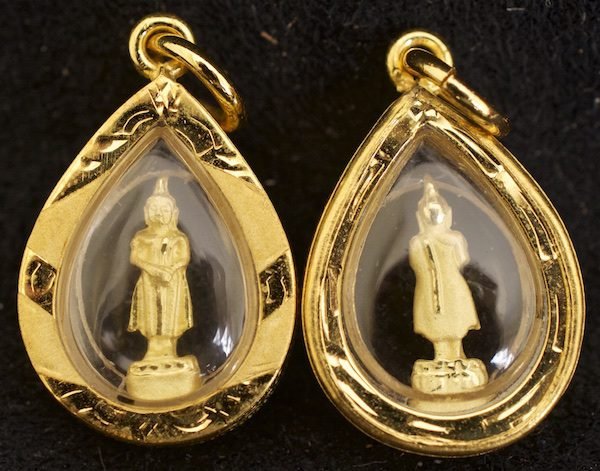 Small Gold Sunday Birthday Buddha Pendant - Thai Amulet - Thai Amulet ...