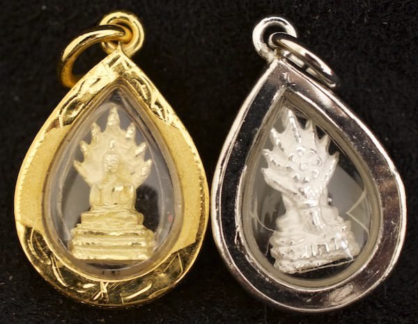 Gold or Silver Saturday Birthday Buddha Pendant - Thai Amulet - Thai ...