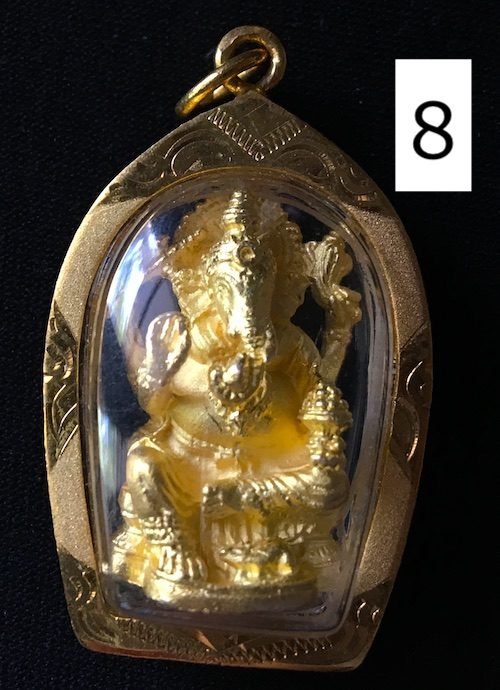 Thai Ganesh Amulets with Gold Case | 8 Variations!