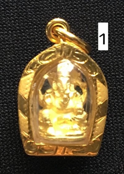 Thai Ganesh Amulets with Gold Case | 8 Variations!