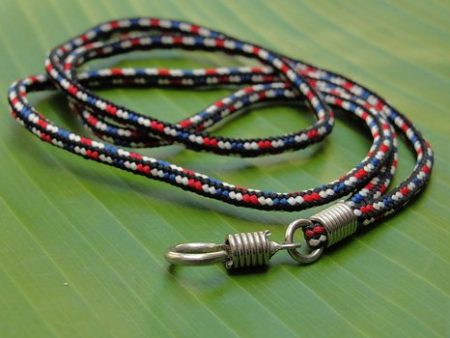 Red, White, Blue and Black Thai Amulet Necklace